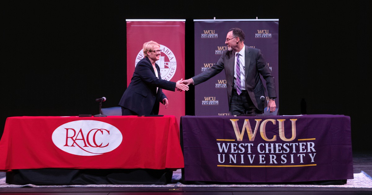 Presidents of RACC and WCU Sign Dual Admission Agreement - WCU of PA